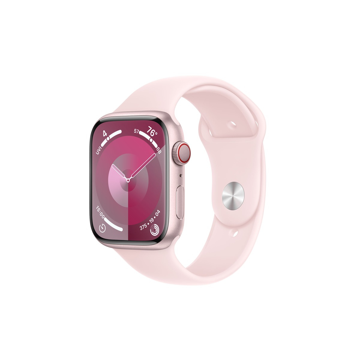 Apple Watch Series 9 GPS + Cellular 45mm Pink Aluminium Case with Light ...