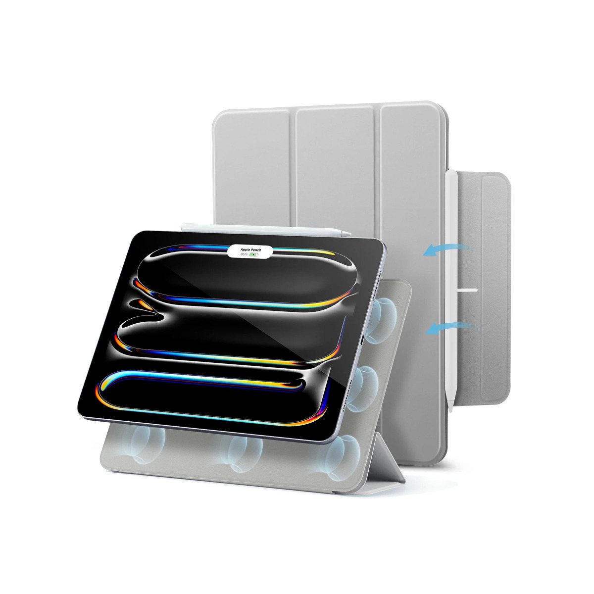 ESR Magnet Case for iPad Pro 13" (M4) - Grey - iDeal