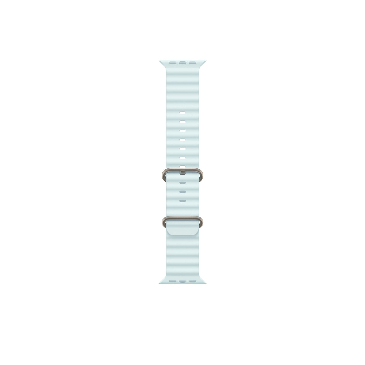 Apple Watch 49mm Ice Blue Ocean Band - Natural Titanium Finish - iDeal