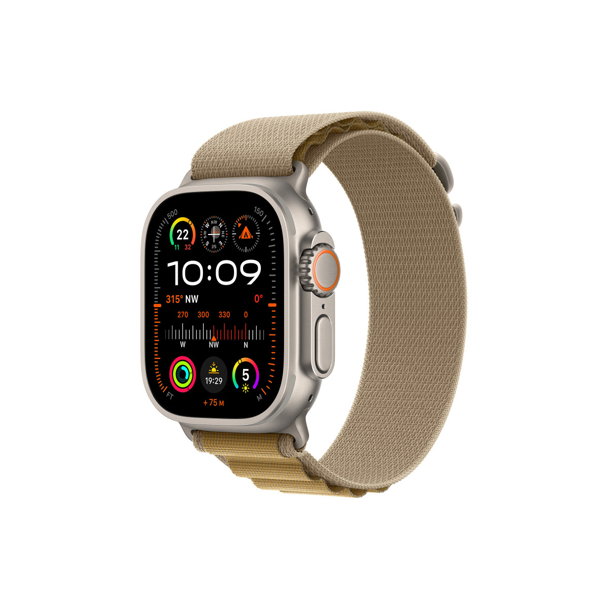 Apple Watch Ultra 2 GPS + Cellular 49mm Natural Titanium Case with Tan ...